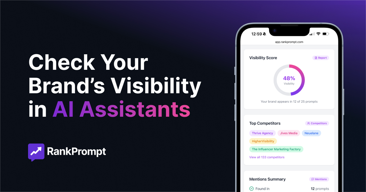 Rank Prompt | Monitor Your Brand's Visibility On AI Search